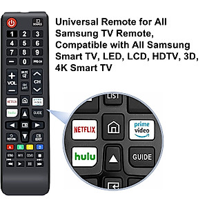 Universal Remote Control for All Samsung-TV-Remote, Compatible with All Samsung LCD LED HDTV 3D Smart TVs