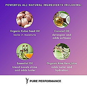 PURA D'OR Curl Therapy Conditioner (16oz) for Curly, Wavy or Frizzy Hair, Improves Shine, Definition & Bounce, Gentle Sulfate Free Formula Infused with Natural & Organic Ingredients for Men & Women