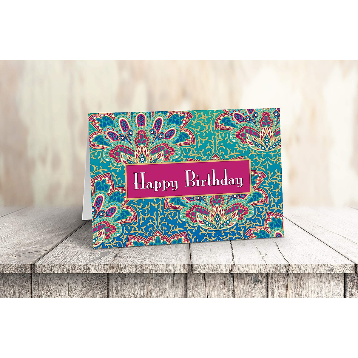 Stonehouse Collection 48 Birthday Card Assorted Pack - USA Made - 16 Unique Assorted Designs Blank Cards - Bulk Boxed Set (48 Card)