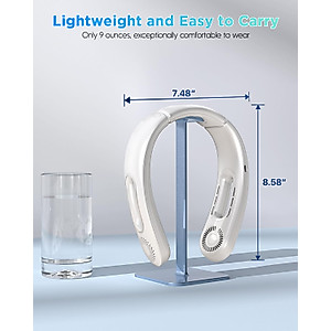 Hotsales Neck Fan, Hands Free Bladeless Neck Fans Portable Rechargeable, 360° Cooling Neck Fan, 4 Speeds, Quiet, 5200 mAh Battery Operated USB Wearable Personal Fan Gifts for Women, Travel, Outdoor