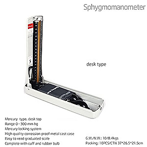 TTZ Professional Sphygmomanometer, Sphygmomanometer Set Accurate Readings Desktop Manual Blood Pressure Cuff Durable Carrying Case (Color : Sphygmomanometer)