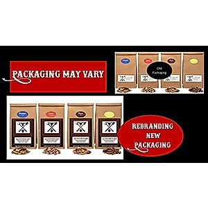 Jax Smok'in Tinder Premium BBQ Wood Chips for Smoking and Grilling Variety Pack, 4 of Our Most Popular Medium Sized Wood Chip Packs 2.90 Liter Bags (1 lb each) USA (Apple, Pecan, Hickory, Mesquite)