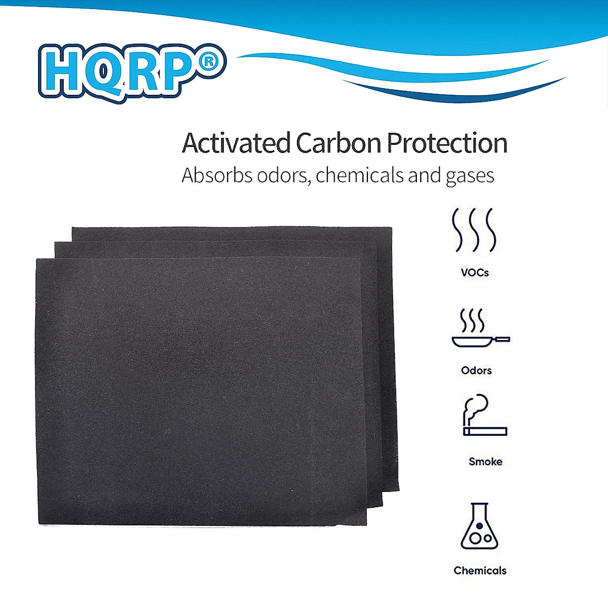HQRP 6-Pack Carbon Filters Compatible with Hamilton Beach 04922 Replacement fits TrueAir 04160, 04161 models, fits 04912 HEPA Filter