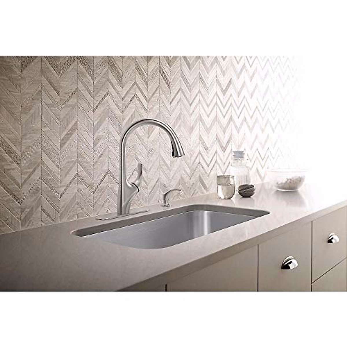 Kohler K-R18594-SD-VS Trielle Kitchen Sink Faucet, Vibrant Stainless
