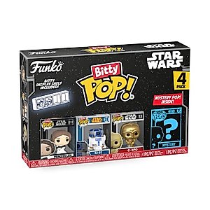 Funko Bitty Pop! Star Wars Mini Collectible Toys 4-Pack - Princess Leia, R2-D2, C-3PO & Mystery Chase Figure (Styles May Vary)