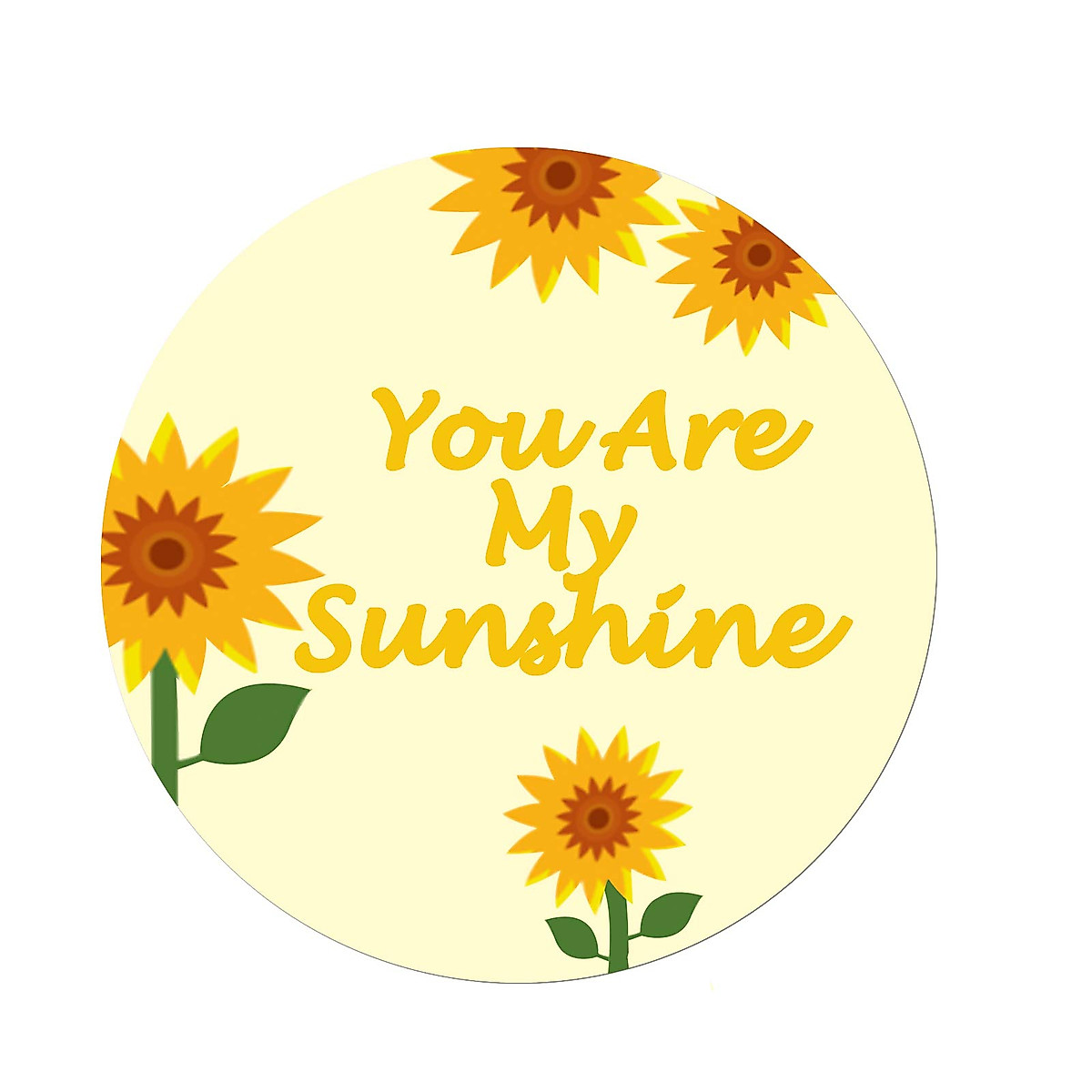 Top label Sunflower Happy Mail Stickers,1.5 h Thank You Shipping Label for Packing,Envelope Seals,Perfect for Small Business,Boutiques,500 Pcs Per Pack, Cler,bright
