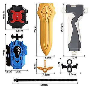 JIMI Bey Battling Top Burst Gyro Toy Set Combat Battling Game 10 Spinning Tops 3 Launchers with Portable Storage Box Gift for Kids Children Boys Ages 6+