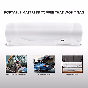 FlexPedic 2 Inch Memory Foam Mattress Topper Queen Size, Pain Relief High-Density Extra Firm Bed Topper, Gel & Bamboo Charcoal Infused Cooling Pad with Skin-Friendly Cover, CertiPUR-US Certified