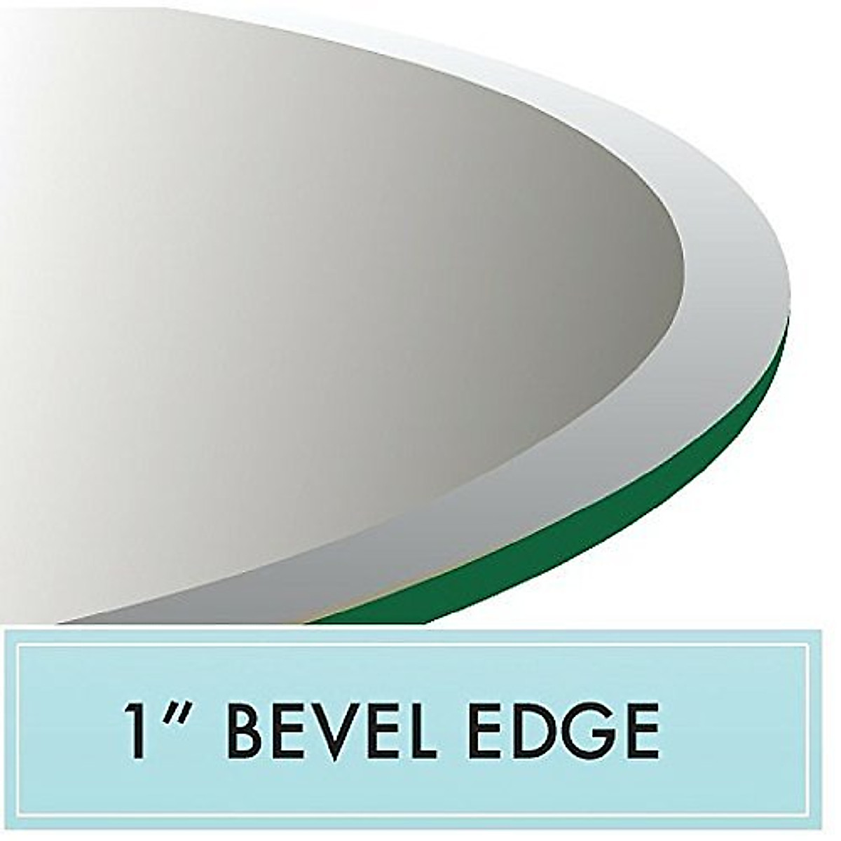 Milan Round 3/8" Bevel Edge Glass Top, 30 Inch, Clear