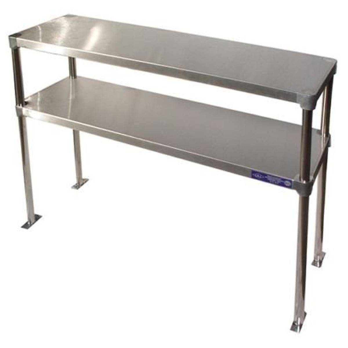 Adjustable Double Overshelf 12 x 36 - Stainless Steel for Work Table