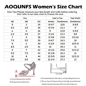 AOQUNFS Women Latin Dance Shoes Closed Toe Ballroom Salsa Tango Practice Party Wedding Dancing Shoes,2040-Black-4,US 8