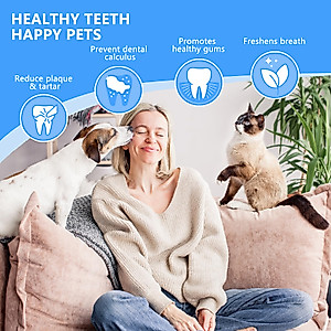 CuteBone Pet Dental Finger Wipes - 50 Count, Easy Oral Care for Cats & Dogs, Disposable, Stress-Free