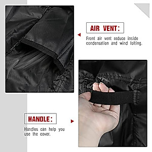 Hengme Cooler Cart Cover,Outdoor Beverage Cart Patio Ice Chest Protective Covers,Waterproof 420D Heavy-Duty Cooler Cart Cover for Patio Kitchen Island Bar Cart (37‘’ x 21‘’ x 32‘’)