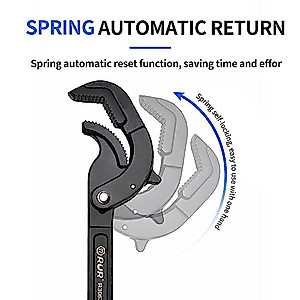 vomex Multi Universal Self Adjustable Wrenches - 2Pcs Sets,Non-Slip Handle,3 Sides Teeth Self Locking,Pipe Wrenches