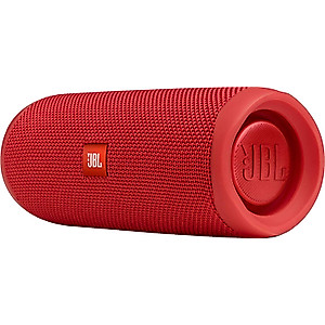 JBL FLIP 5 Portable Wireless Bluetooth Speaker IPX7 Waterproof On-The-Go Bundle with Boomph Hardshell Protective Case - Red