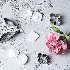 KALAIEN Sugarpaste Flower Veiner Fondant Cutters Set Hydrangea Cake Decorations Bakery Tool