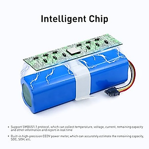 NASTIMA 14.4V 5800mAh Li-ion Battery Compatible with Eufy Robovac L70 Hybrid, T2190, T2190G21, Part Number INR18650 M26-4S2P, Vacuum Cleaners Battery with BMS