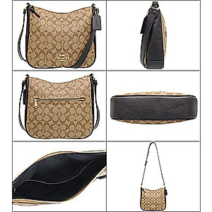 Coach Women's Ellie File Bag (Signature Canvas - Khaki/Black)