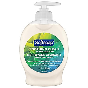 Softsoap Moisturizing Liquid Hand Soap, Soothing Clean Aloe Vera - 7.5 Fl Oz (Pack of 6)