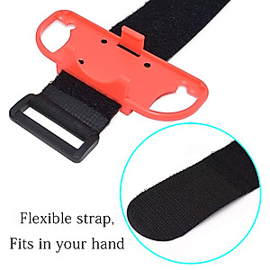 (2 Pack) Orzero Just Dance Adjustable Wristbands Set Compatible for Ring Fit Adventure Switch Joy-Con Controllers Gamepad with Hook&Loop Strap