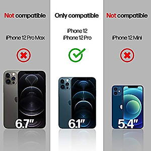 Power Theory Designed for iPhone 12/iPhone 12 Pro Privacy Screen Protector Tempered Glass Anti Spy protection [9H Hardness], Easy Install Kit, 99% HD Bubble Free Case Friendly, Anti-Scratch, 2 Pack