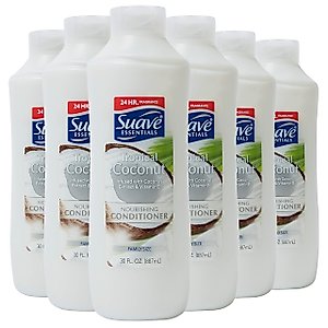 Suave Essentials Conditioner, Tropical Coconut, 30 Ounce (Pack of 6)