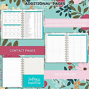 2023 Planner – Weekly ＆ Monthly Planner 2023, Jan 2023 – Dec 2023, 6.4" x 8.5" with 12 Monthly Tabs, Flexible Hardcover, Thick Paper, Inspirational Quotes, Strong Spirals Wirebound Organizer