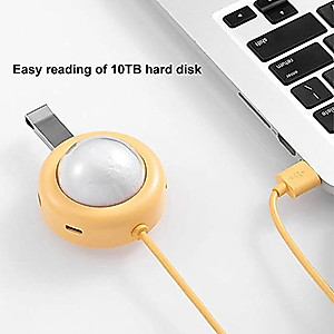 GPPZM Mini 4 USB Port Hub Extension Cable Splitter High Speed Transmission with LED Night Light for Computer Mobile Phone (Color : White)