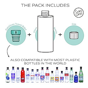 CuloClean Portable Bidet for Toilet or Travel (Aquamarine). Peri Bottle for Men and Women. Handheld Spray. Bath Essentials (CuloClean + Bottle, 1pcs Aquamarine)