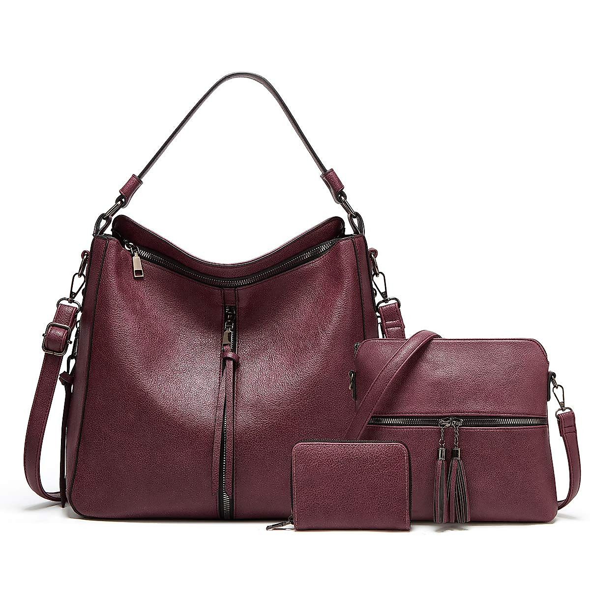 Women Fashion Handbags Wallet Tote Bag Shoulder Bag Top Handle Satchel Purse Set 3pcs