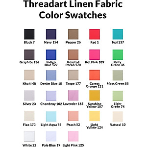 Threadart Linen Fabric by The Yard - Embroidery Fabric - Premium Cotton Linen Fabric for Embroidery, Cross Stitch, Apparel, Linen Canvas, Home Décor - 55" Width - Natural