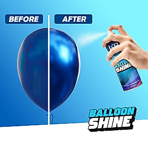 Balloon Shine Spray (2 x 13 fl.oz./420ml) No Need Towel or Gloves Balloon Shine, Instant High Shine Gloss Brite Balloons for Party Decoration for Ultra Lasting, Shine Balloon Spray Upgraded Formula