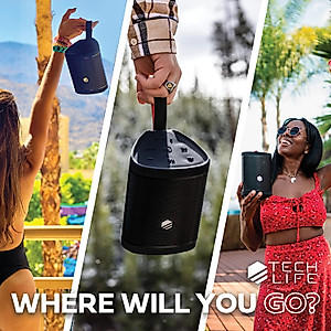 Tech-Life Boss- Premium Portable Bluetooth Speaker - Waterproof Outdoor Party Speaker w/Amazing Sound, Heavy Bass, No Distortion, 12hr Batt- Pair 100 Together for The Ultimate Portable Speaker System