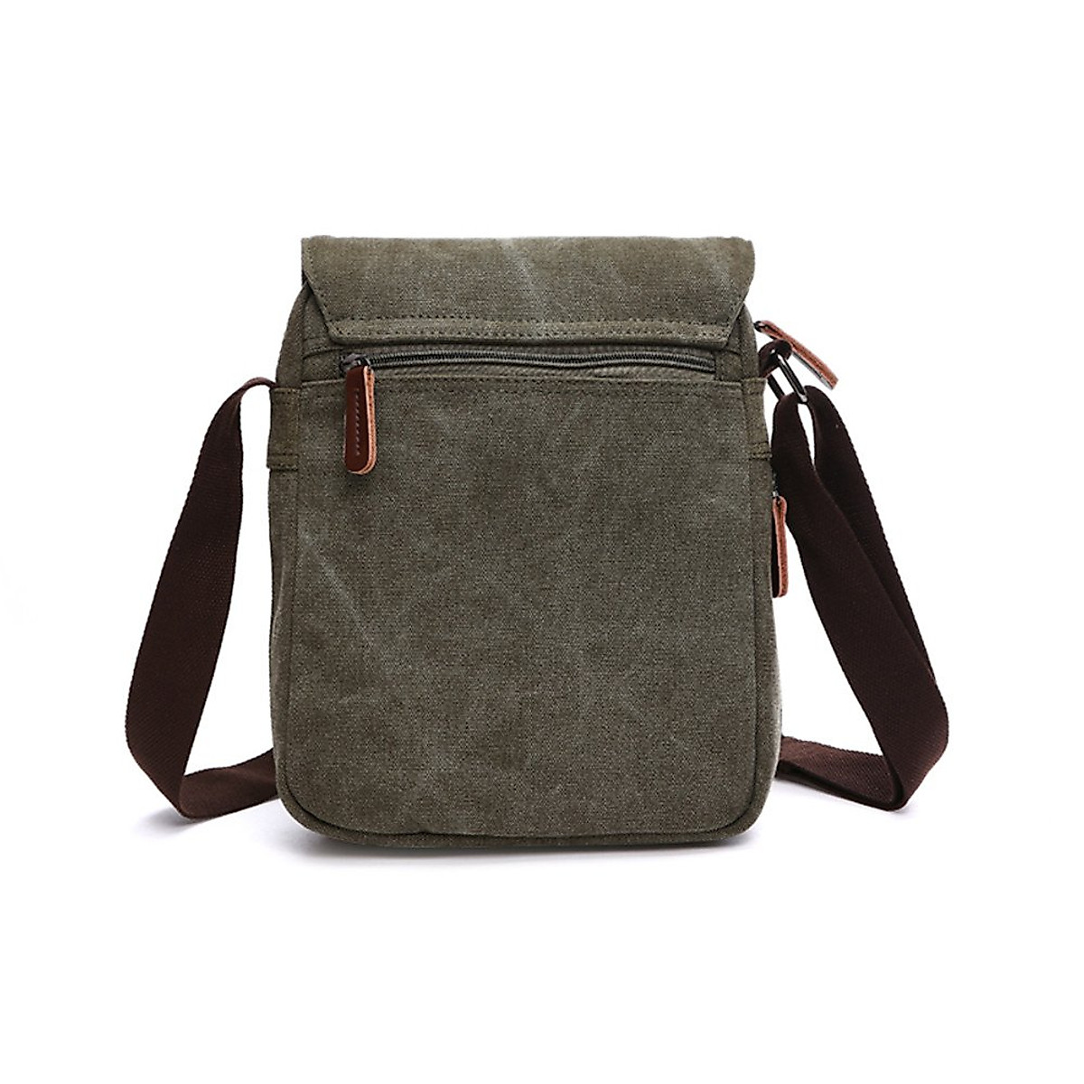 Sechunk Middle Vintage Canvas Messenger Cross body bag Shoulder bag (Green, middle)