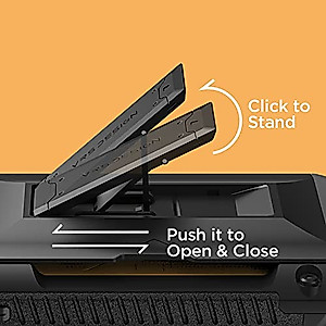 VRS DESIGN Damda Glide Hybrid Phone Case for iPhone 13 Pro Max, Card Slot Holder with Kickstand, Functional Sturdy Case Compatible for iPhone 13 Pro Max Case (2021) Black