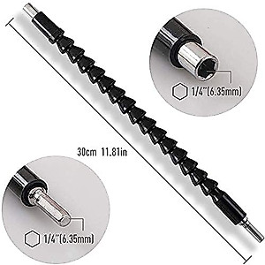 Universal Socket Tool - Flexible Drill Bit Extension with Power Drill Adapter for Home Improvement, Construction, DIY, & Carpentry - Cool & Useful Gift for Men - 3-Piece Socket Set by inZaynity