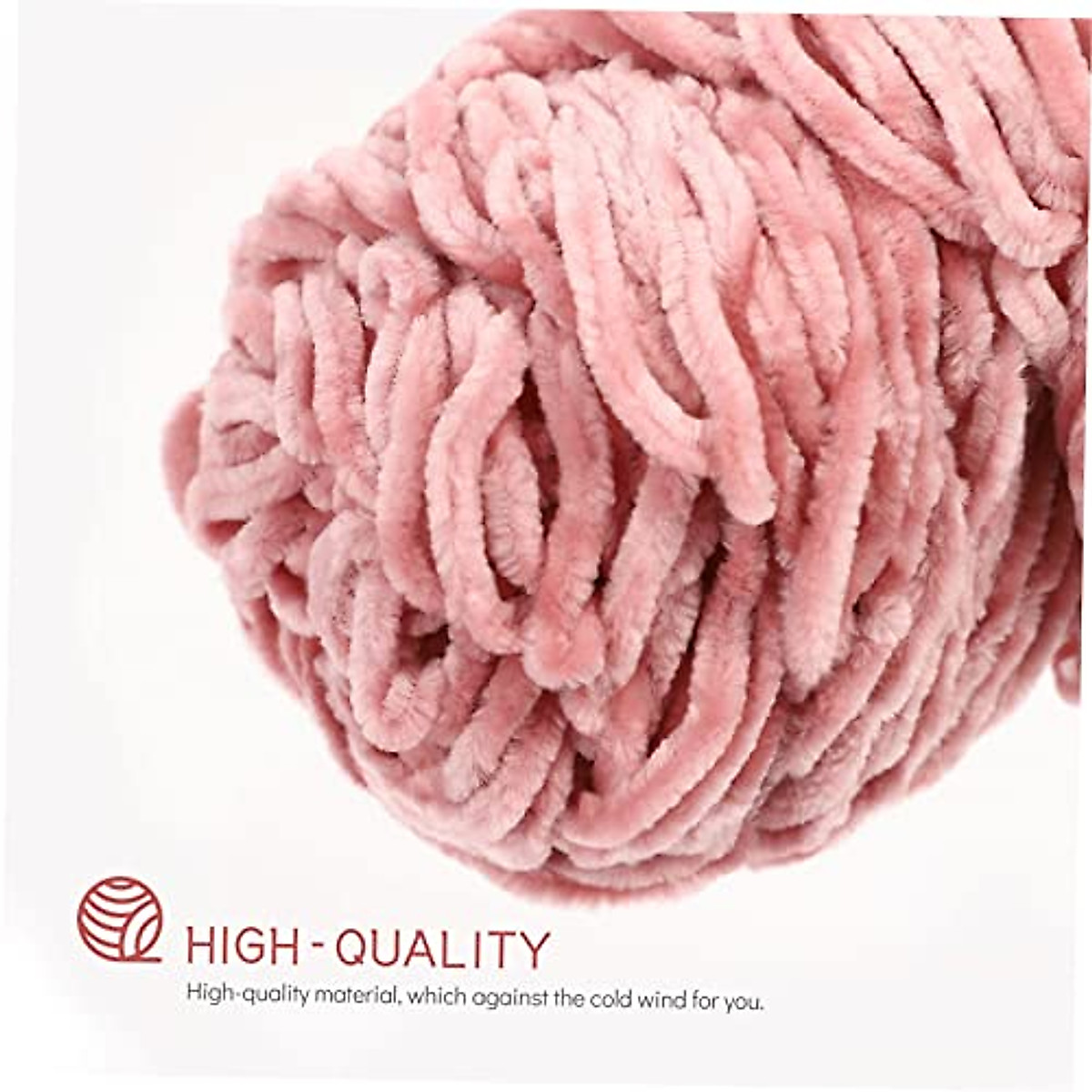 TEHAUX 4pcs Colorful Gold Velvet Yarn Crochet Yarn Thick Knitting Supplies Wool Scarf Chunky Knit Chenille Yarn Chunky Knit Yarn Cotton Yarn Knitting Thread DIY Chenille Wool Soft Pink
