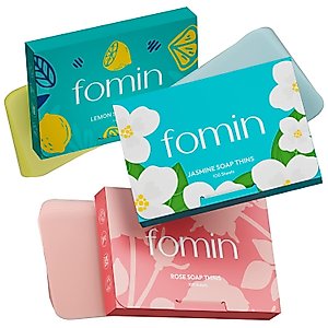 FOMIN - Antibacterial Paper Soap Sheets for Hand Washing - (300 Sheets) Rose, Jasmine, Lemon Portable Travel Dissolvable Camping Mini Soap Portable Hand Soap Sheets