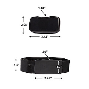 Boomin Belts Portable Bluetooth Belt Buckle Speaker with Faceplate | Water Resistant Magnetic Wearable Bluetooth Speaker with Clip Holder and 4GB Storage | 6+ Hour Battery Life | Belt Included | Black