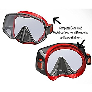 Atomic Aquatics Scuba Diving Frameless Mask, Clear, Standard Fit