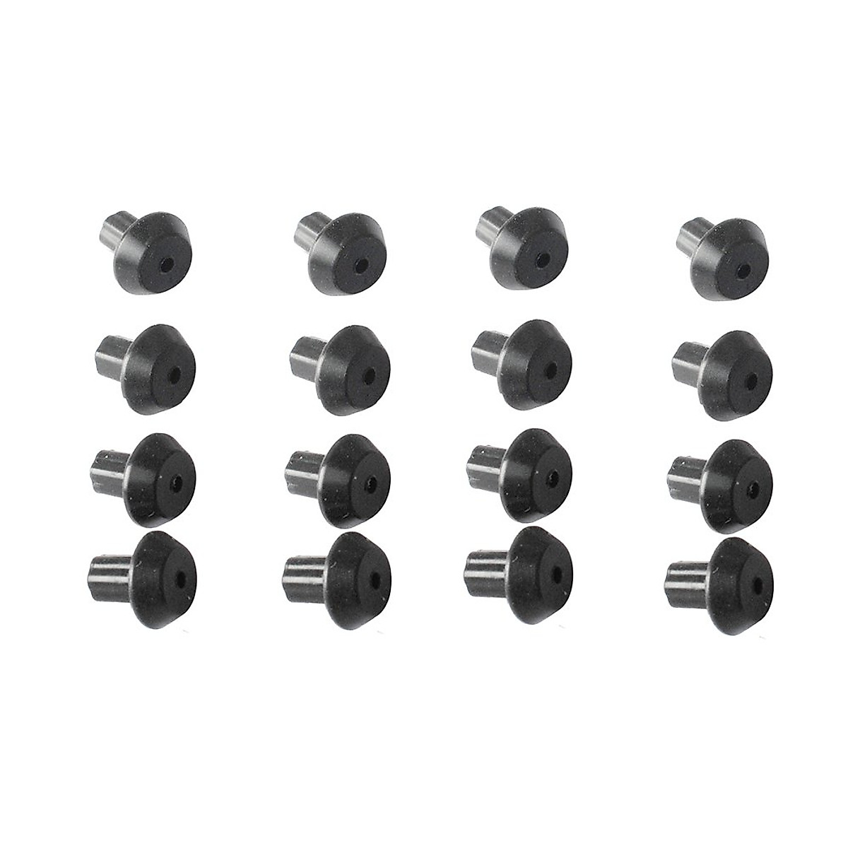 Pack of 16 WB2K101 Rubber Feet Gas Range Stovetop Grate Feet Replacement Compatible with G-E Ken-more Kitchen-aid, 3/16" Hole Gas Stove Top Cooktop Burner Grates Replaces WB02T10461 AP2622260 PS241358