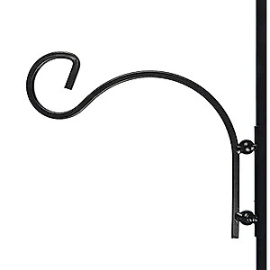 Ashman Deluxe Bird Feeding Station (1 Pack) Bird Feeders for Outside - Multi Feeder Pole Stand Kit with 4 Hangers, Bird Bath and 3 Prong Base for Attracting Wild Birds - 22 Inch Wide x 92 Inch Tall.