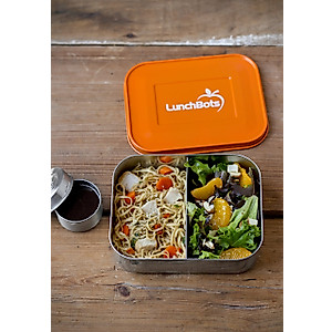 LunchBots Duo Stainless Steel Food Container, Orange