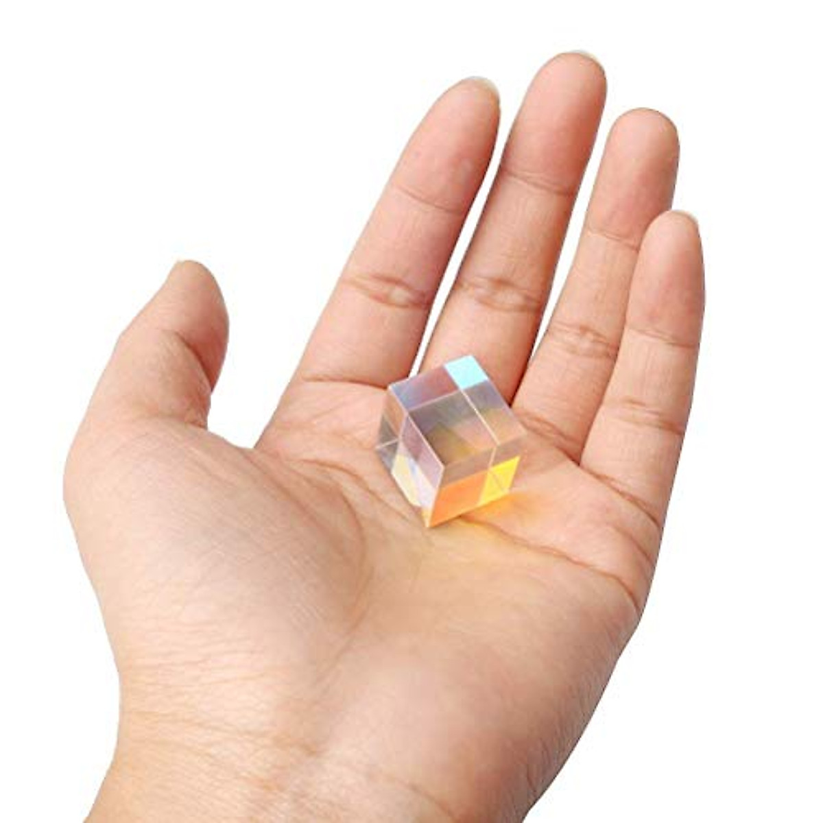 2cm Optical Glass X-Cube Prism RGB Dispersion Prism for Physics and Decoration Same Size 3pcs