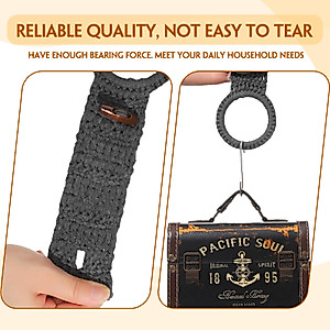 Hoolerry 8 Pcs Hanging Kitchen Towels Ring Crochet Hanging Dish Towel Holder with Loop Button for House Oven Stove Door, 8 Colors(Vivid Colors,Round)