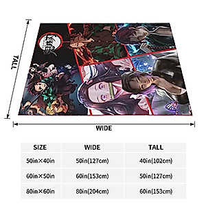 3D Anime Merch Throw Blankets, Stuff Luxurious Lightweight Cozy Plush Throw Super Soft,Warm,Poster,Sticker,Keychain (6PC Suit, 40in*60in)
