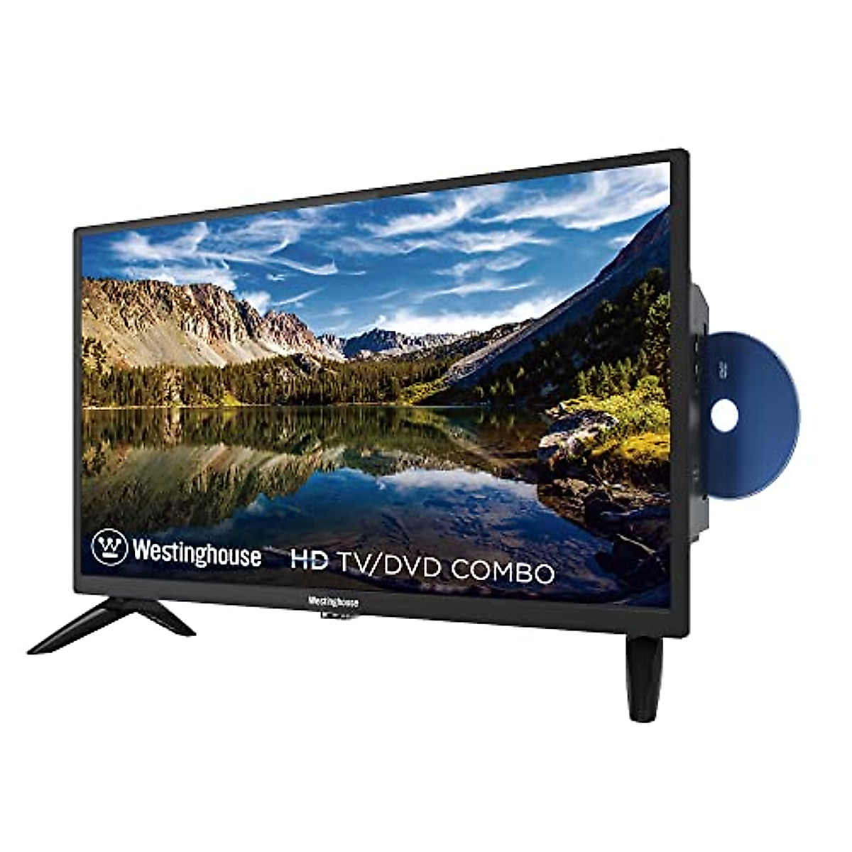 Westinghouse 24" HD Small TV with Built-in DVD and V-Chip, Slim, Compact 720p LED Flat Screen TV, HDMI, USB, and VGA Compatible, High Definition 24 Inch TV for Kitchen or RV Camper, 2022 Model