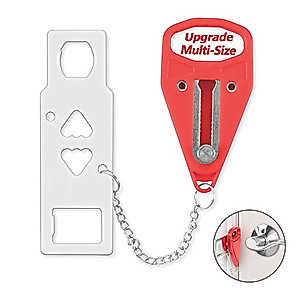 Portable Keypad Door Lock Home Security Travel Lockdown Locker Locks for Additional Safety and Privacy Perfect for Traveling Hotel Home Apartment College, Red