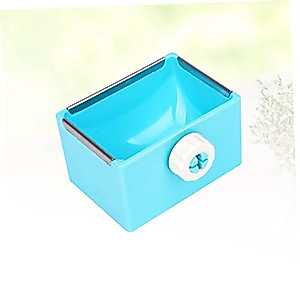 Mipcase Petg 2pcs Food Square Chinchillas for Pigs Pet Rabbits Supplies Feeding Bowl Squirrel Hanging Blue Cage Small Pet Food Bowl