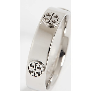 Tory Burch Women's Miller Stud Ring, Tory Silver, 7